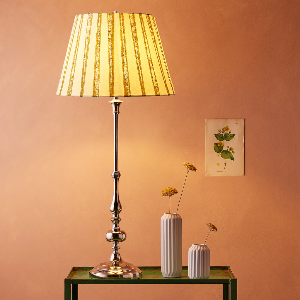 Cliff table lamp in nickel