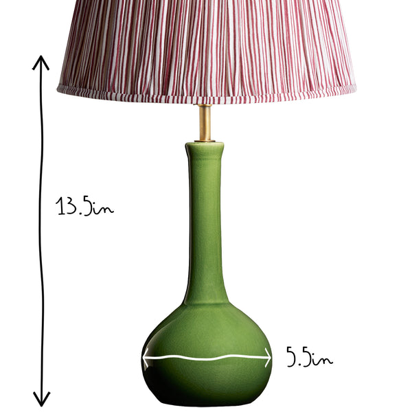 Ellie table lamp in emerald ceramic