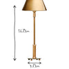 Regular Pod table lamp in antiqued brass