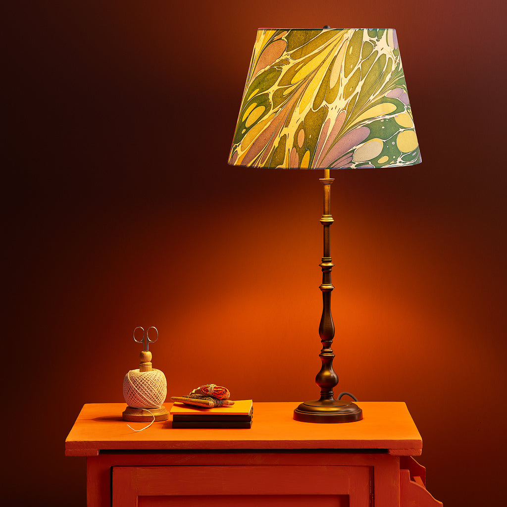 Rapunzel table lamp in bronze