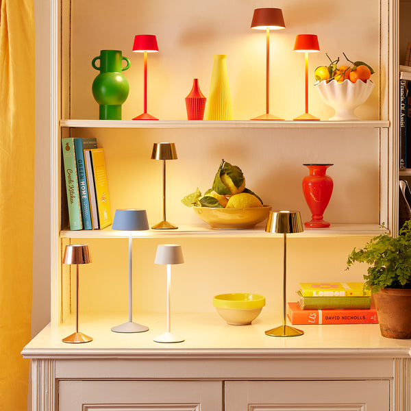 Wee Scoon cordless table lamp in orangeade
