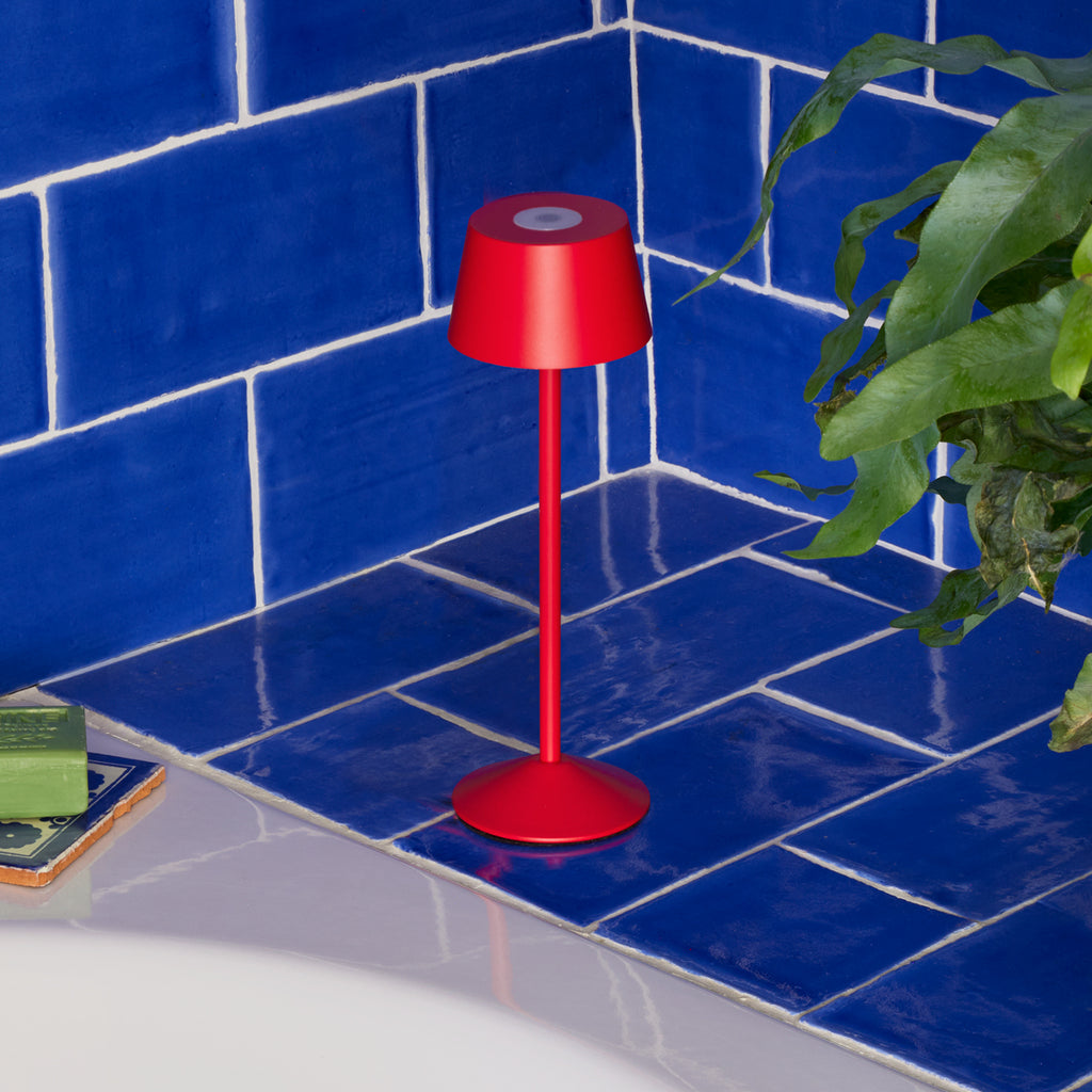 Wee Scoon cordless table lamp in firecracker