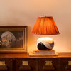 Robyn table lamp in blue and white ceramic