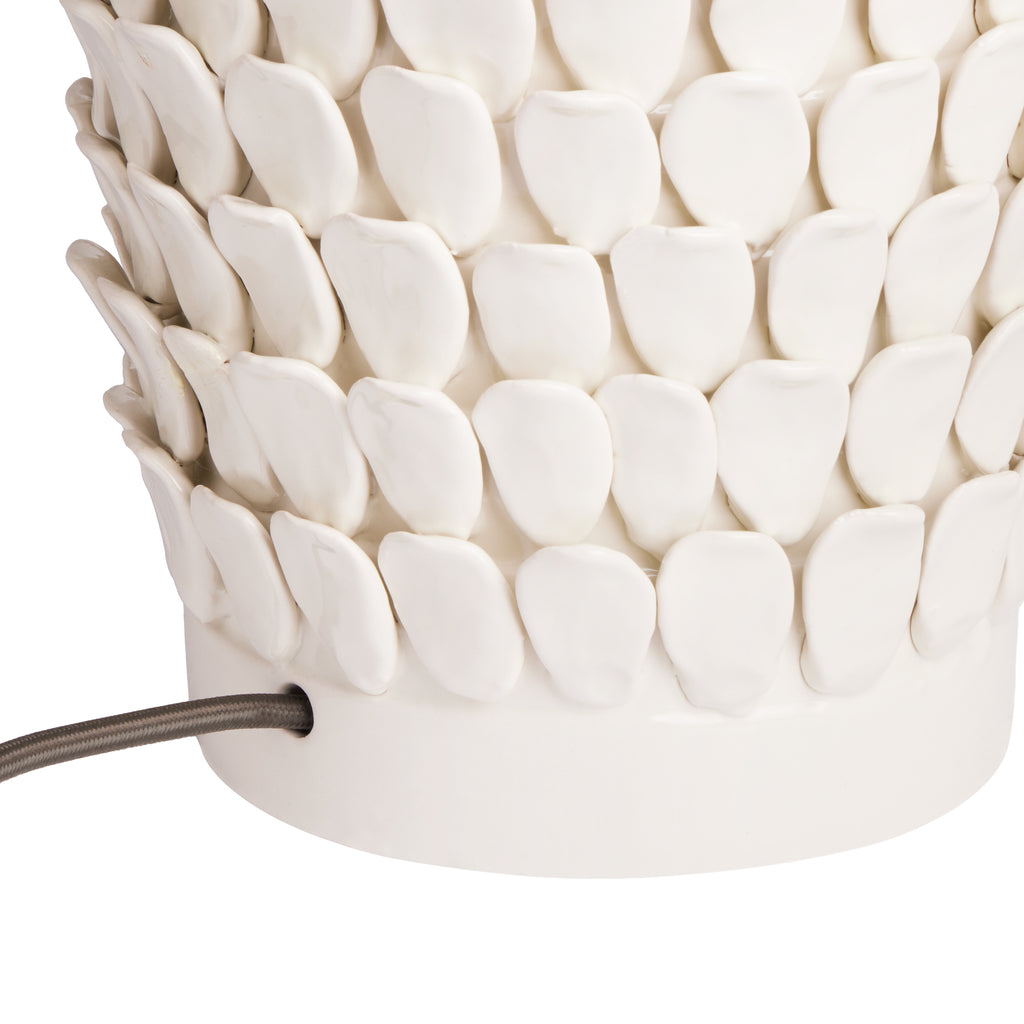 Larger Stucco table lamp in stone ceramic