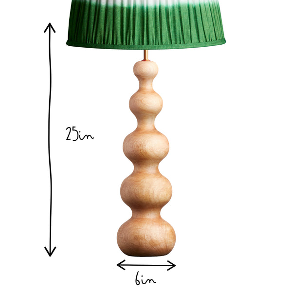 Larger Wobster table lamp in natural wood