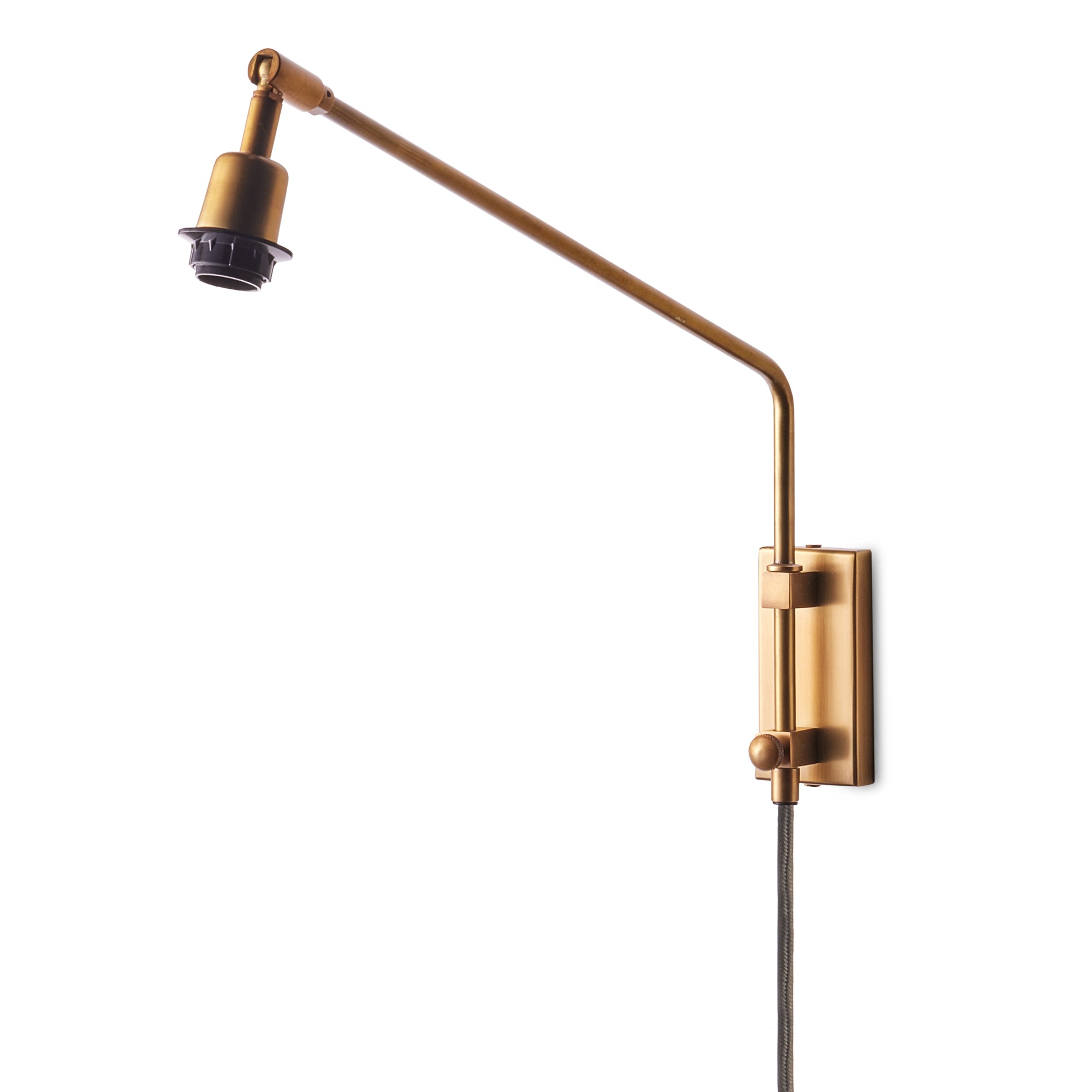 Carter Wall fixture in antiqued Brass