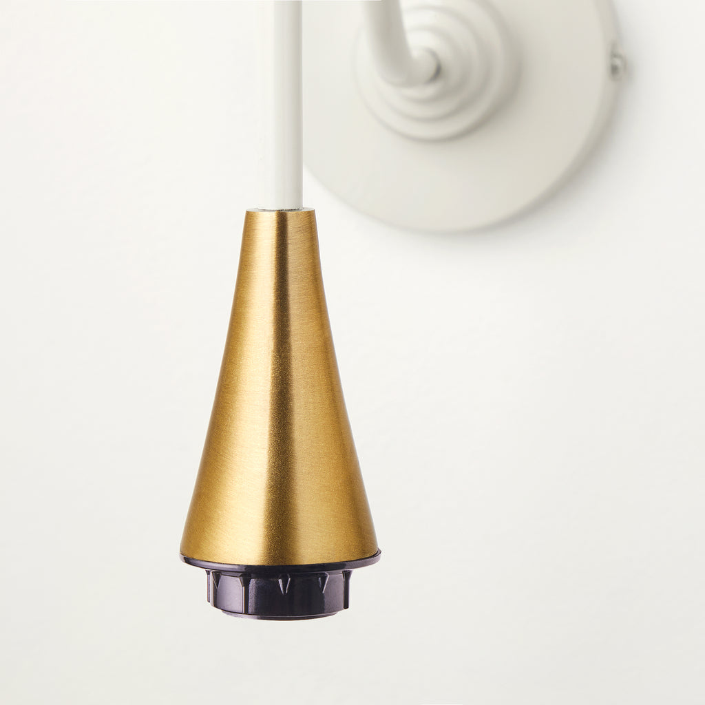 Cone wall fixture in stone