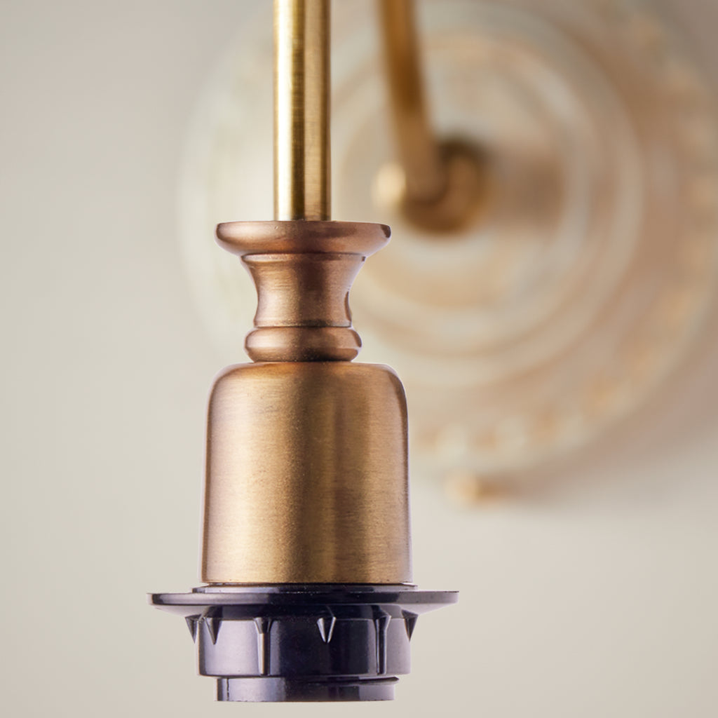 Drake wall fixture in natural wood