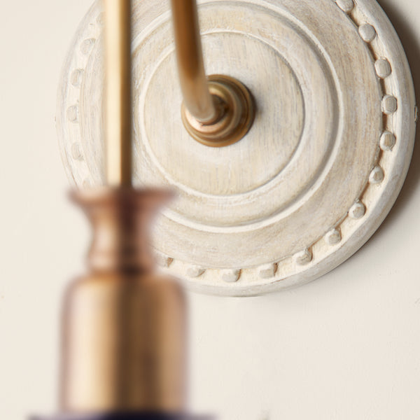 Drake wall fixture in natural wood
