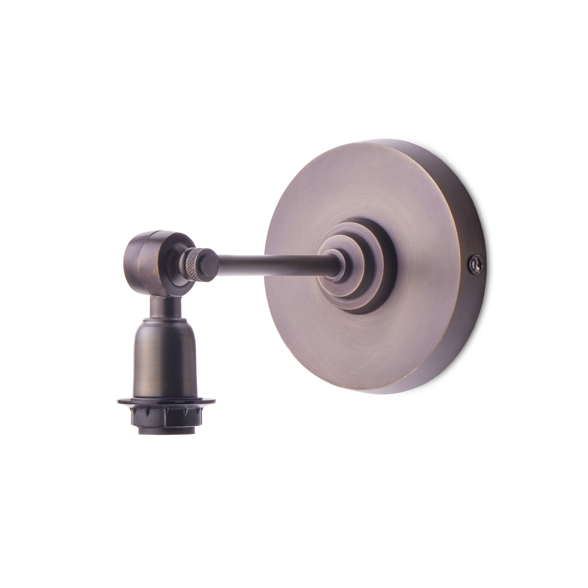 Elbow wall fixture in bronze