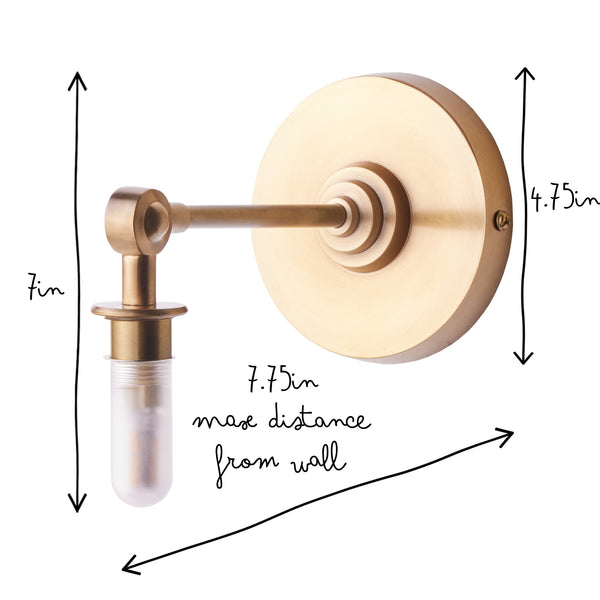 Bathroom Elbow wall fixture in antiqued brass