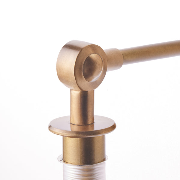 Bathroom Elbow wall fixture in antiqued brass