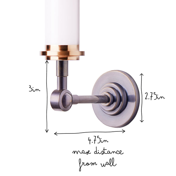 Mini Elbow cordless wall fixture in bronze