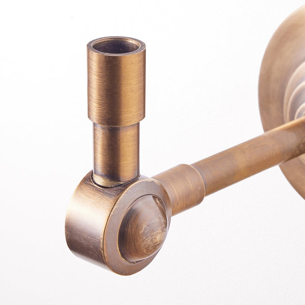 Mini Elbow cordless wall fixture in antique brass