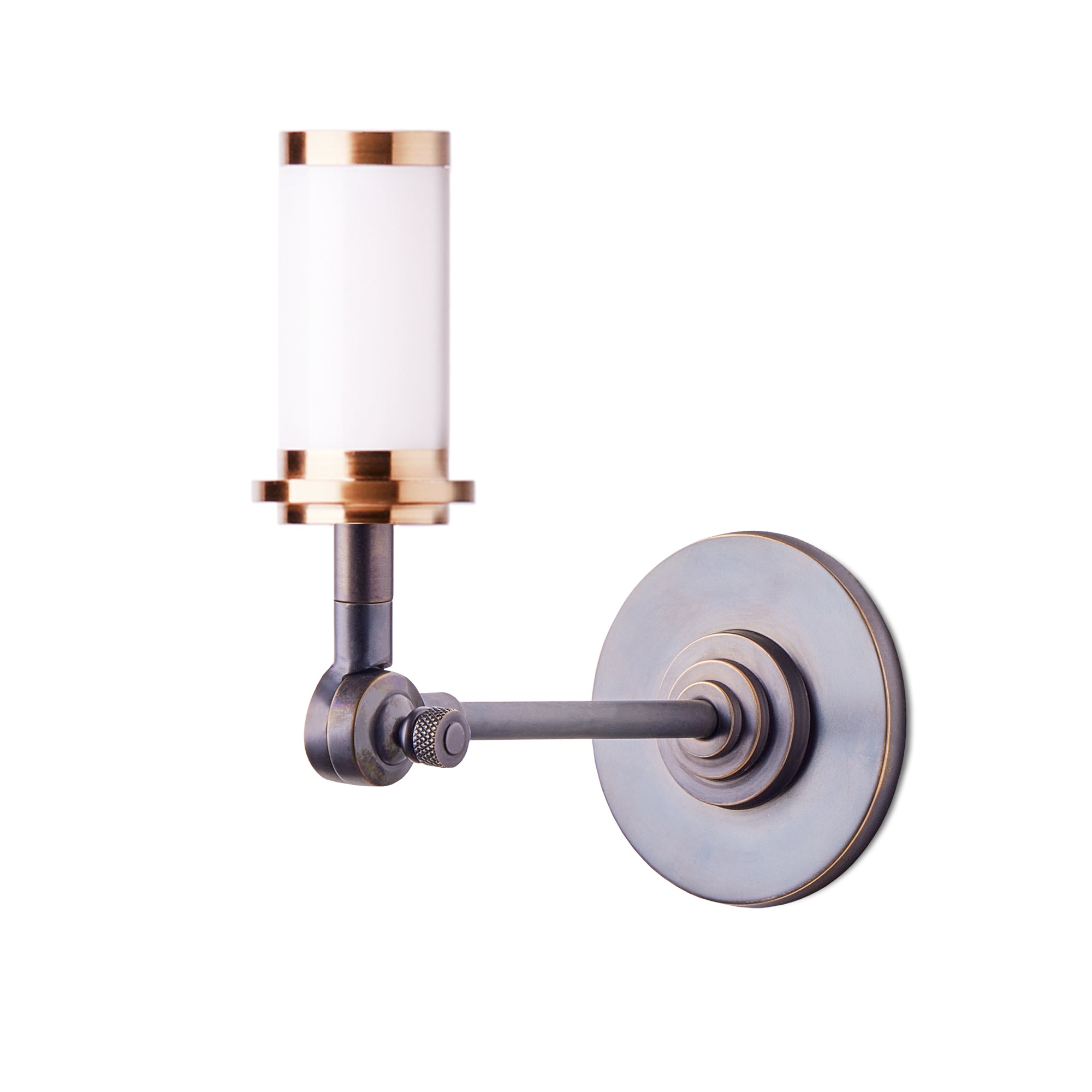Elbow cordless wall fixture in bronze