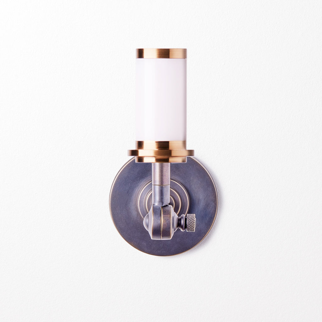 Elbow cordless wall fixture in bronze