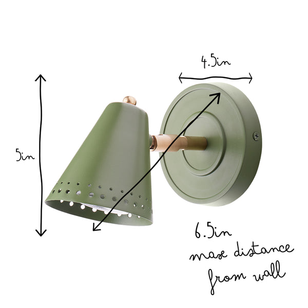 Brandy wall sconce in Moss by the Novogratz