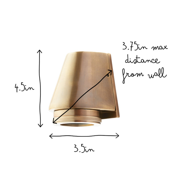 Bowditch mast light in antiqued brass
