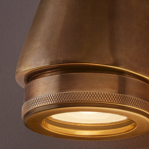 Bowditch mast light in antiqued brass