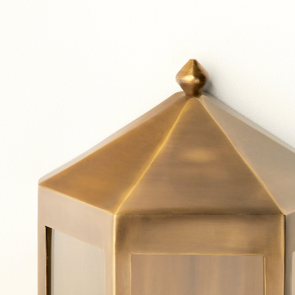 Smaller Cromer wall sconce antique brass