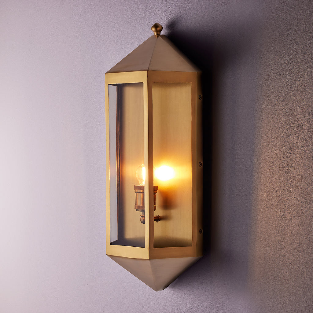 Cromer wall sconce in antiqued brass