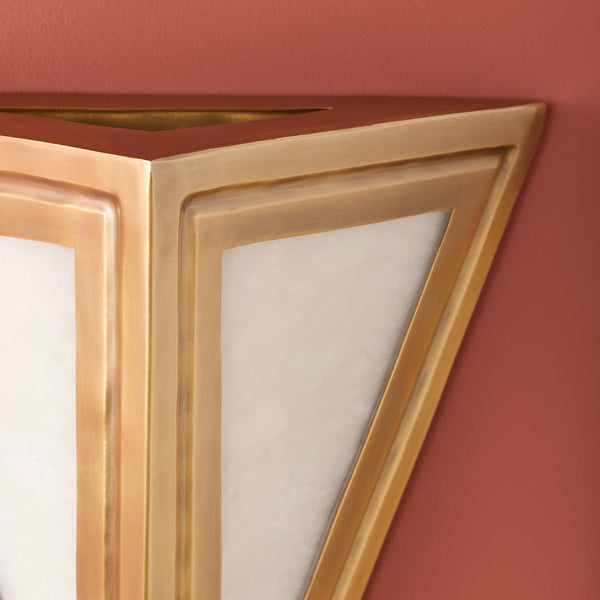 Cyrus wall sconce in antiqued brass
