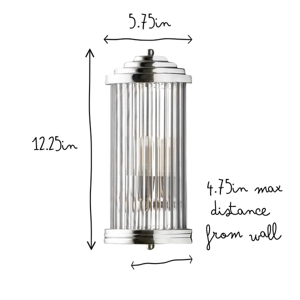 Baby Roddy wall sconce in nickel