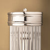 Long Roddy wall sconce in nickel with glass rods