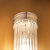 Long Roddy wall sconce in nickel with glass rods