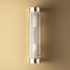 Long Roddy wall sconce in nickel with glass rods