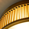 Round Roddy flush mount ceiling light in antiqued brass and clear glas