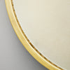 Round Roddy flush mount ceiling light in antiqued brass and clear glas
