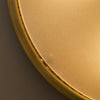 Round Roddy flush mount ceiling light in antiqued brass and clear glas